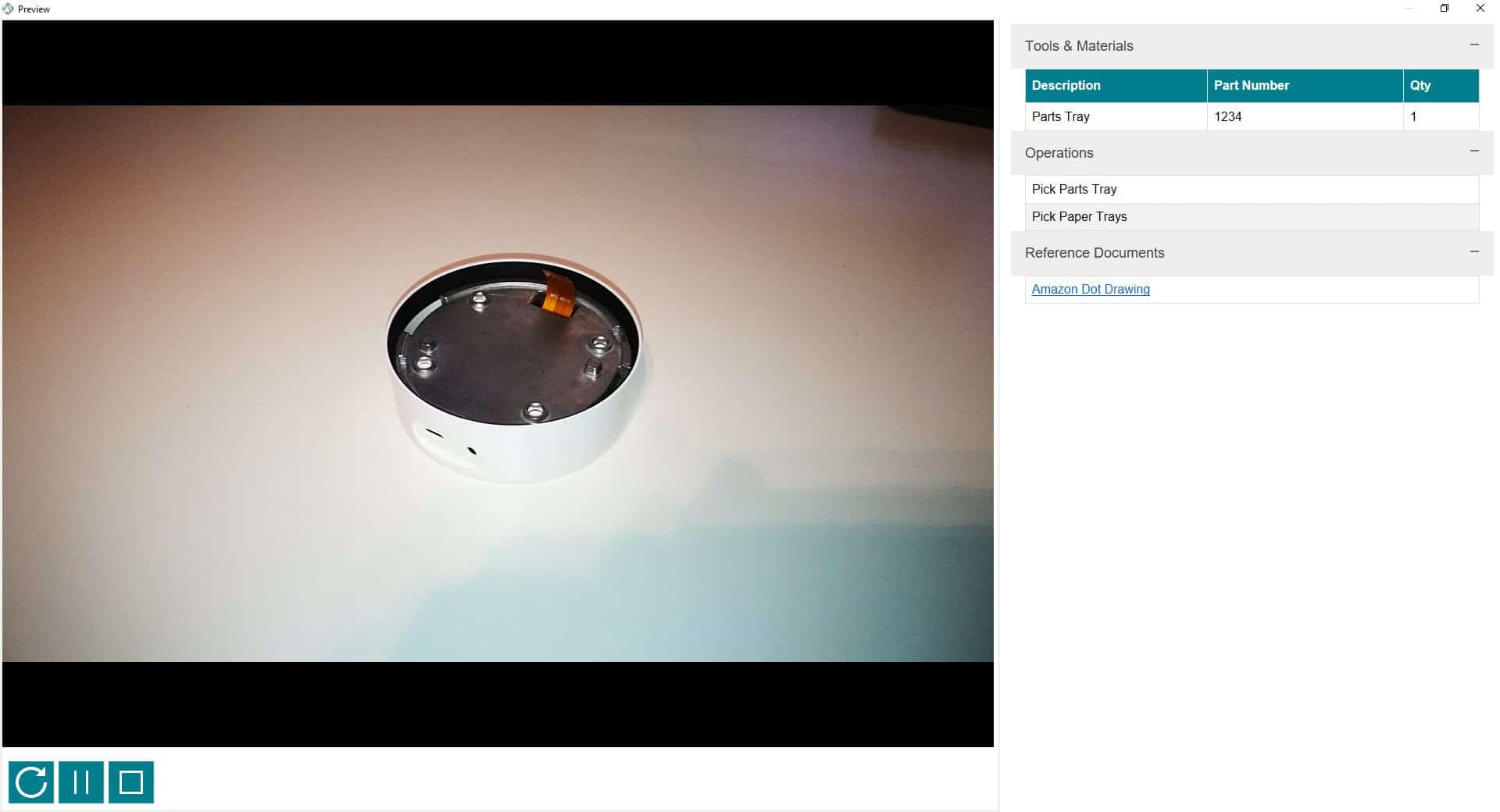 Display Work Instruction