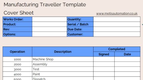 How to Create a Manufacturing Traveler - Metis Automation