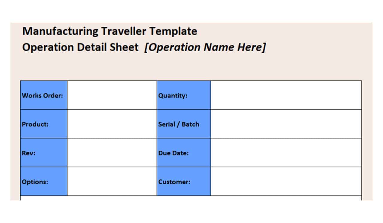 How to Create a Manufacturing Traveller (Free Template) - Metis Automation